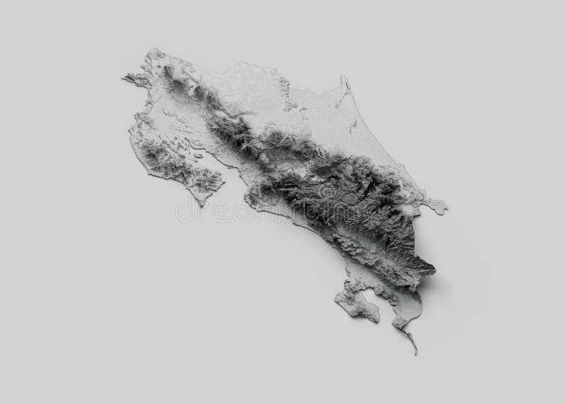 A Costa Rica Map Soil Land Geology Cross Section with Green Grass ...