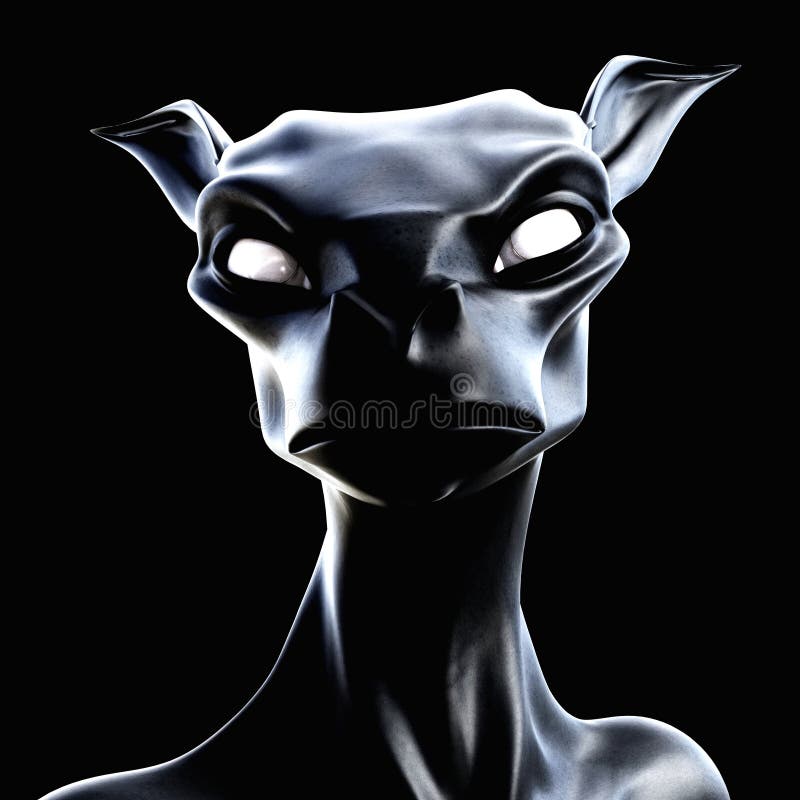 3D Illustration of a Creepy Creature Stock Illustration - Illustration ...