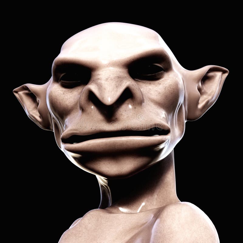 3D Illustration of a Creepy Creature Stock Illustration - Illustration ...