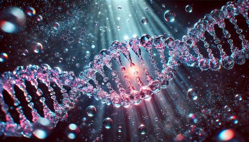 CRISPR DNA Editing Technology with Glowing Gene Sequence Stock ...