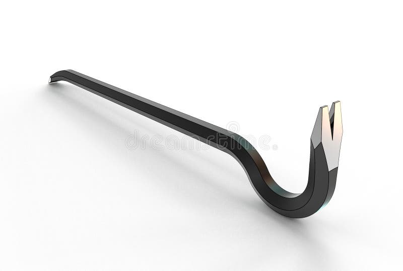 3d illustration of crowbar stock illustration. Illustration of ...