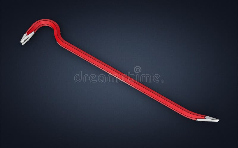 3D illustration of crowbar stock illustration. Illustration of crime ...