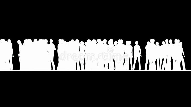 Crowd of People on the Black Background Stock Illustration ...