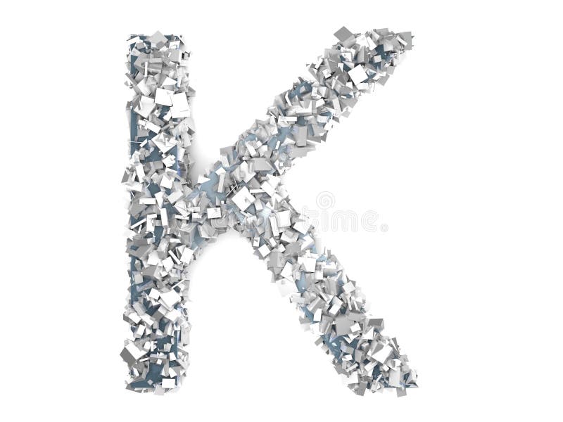 Crystal Letter - K stock illustration. Illustration of metal - 104911977