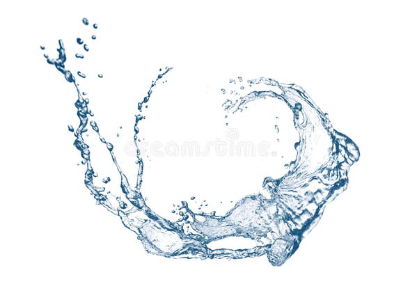 3d Illustration of Curved Blue Abstract Splash Stock Illustration ...