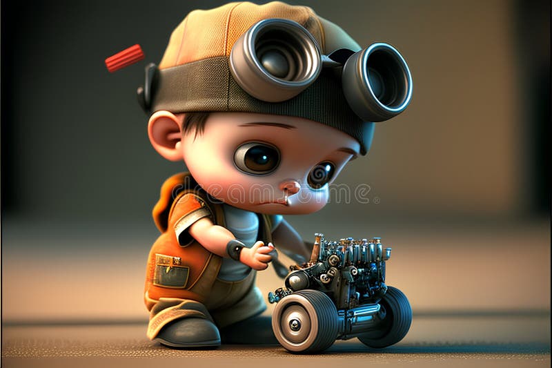 Cute Little Mechanic Boy Stock Illustrations – 113 Cute Little Mechanic ...
