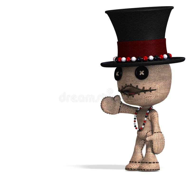3D-illustration of a Cute Looking but Dangerous Voodoo Doll Stock ...