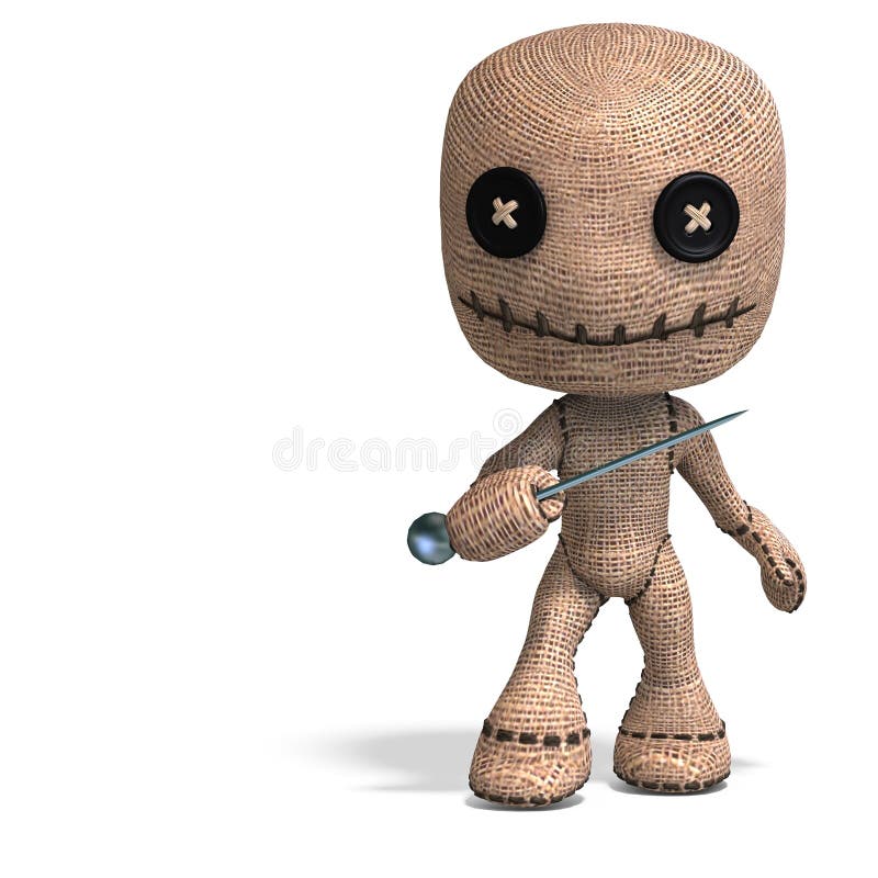 3D-illustration of a Cute Looking but Dangerous Voodoo Doll Stock Photo ...