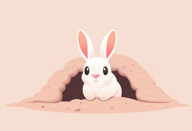 Burrow Cartoon Cute Rabbit Stock Illustrations – 649 Burrow Cartoon ...