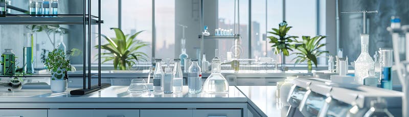 A 3D Illustration of a Cuttingedge Science Laboratory with ...