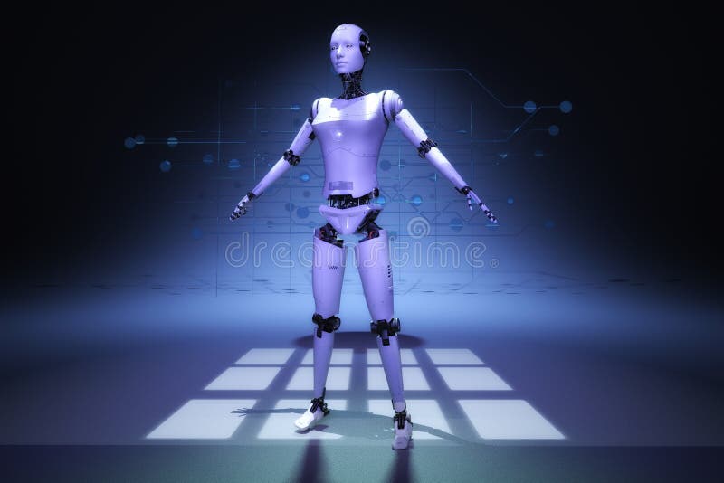 3D Illustration of a Cyborg Stock Illustration - Illustration of ...