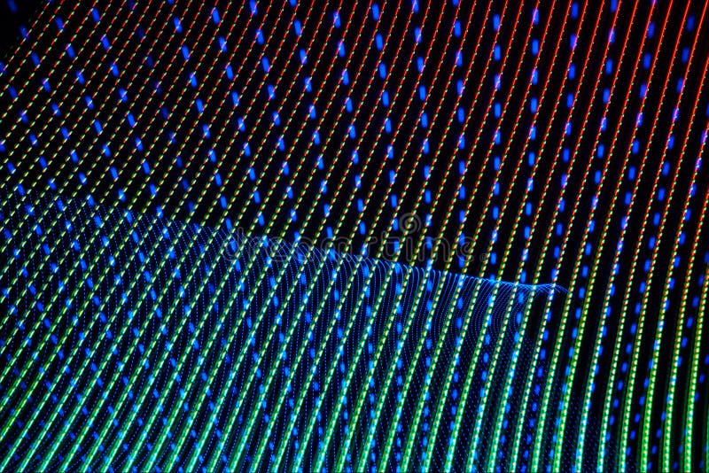 3D Illustration and 3D Rendering. Colored Lights Forming a Futuristic ...