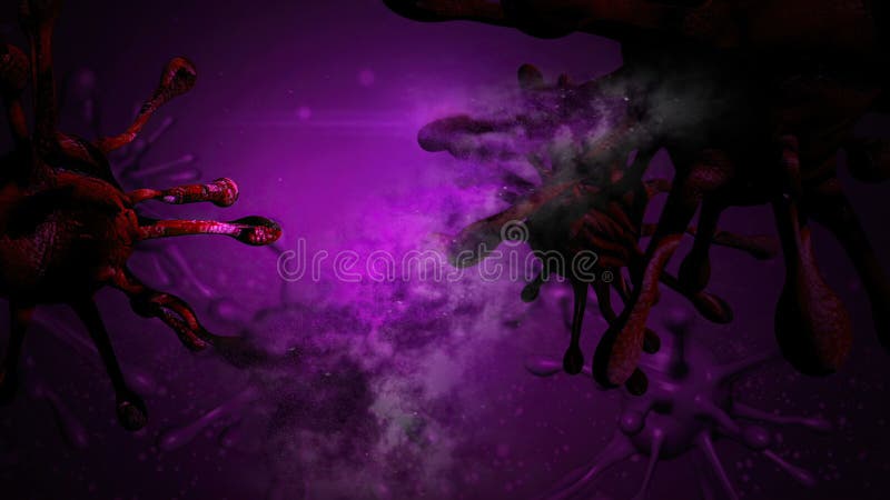 A Damaged and Disintegrating Cancer Cell Stock Illustration ...