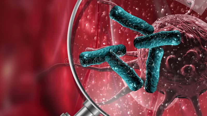 A Damaged and Disintegrating Cancer Cell Stock Illustration ...