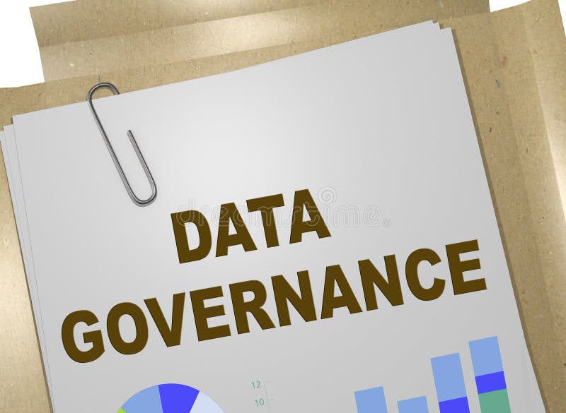 DATA GOVERNANCE concept stock illustration. Illustration of display ...