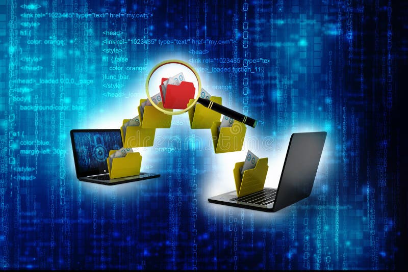 Computer Network, Internet Communication Concept. 3d Render Stock ...