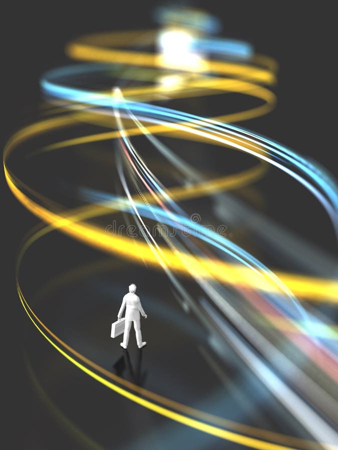 3D Illustration of Data Storm Stock Illustration - Illustration of ...