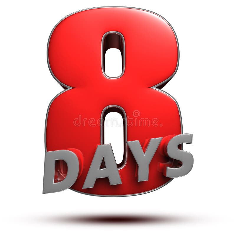 3D 8 Days. stock illustration. Illustration of industry - 168024187