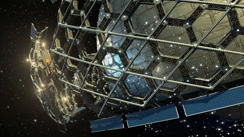 3D Illustration of an Outer Space Honeycomb Structure Stock ...