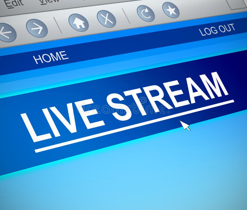 Live stream concept. stock illustration. Illustration of page - 109026590