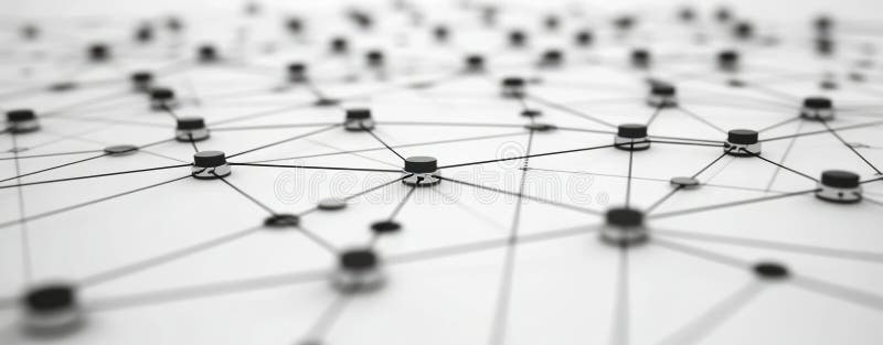 3D Illustration Depicting a Polygonal Structure of Social Ties Stock ...