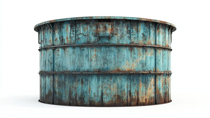A 3D Illustration Depicts a Blue Container or Water Tank Set Against a ...