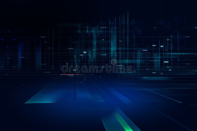 3D Render of a Graphical Abstract Background, Empty Studio Space with ...