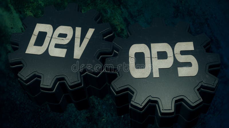 3D Illustration: Development & Operations Stock Illustration ...
