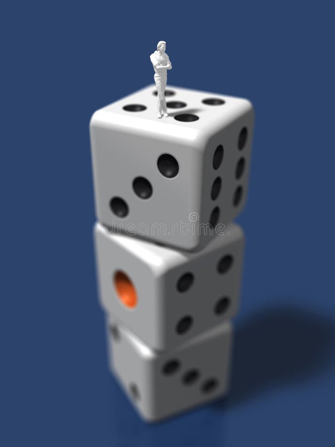 3D illustration of dice. stock illustration. Illustration of three ...