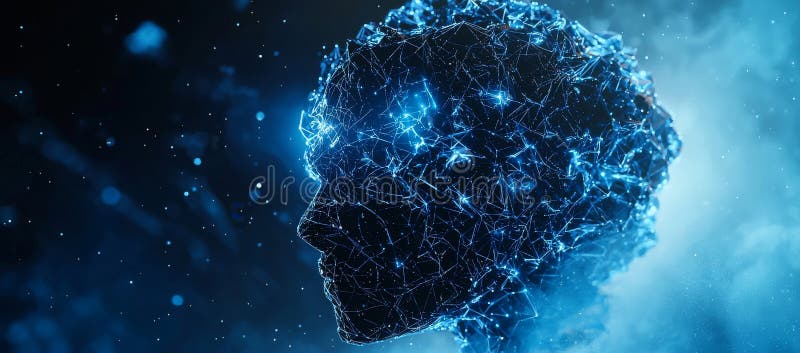 A 3D Illustration of a Digital Mind, Artificial Intelligence, and ...