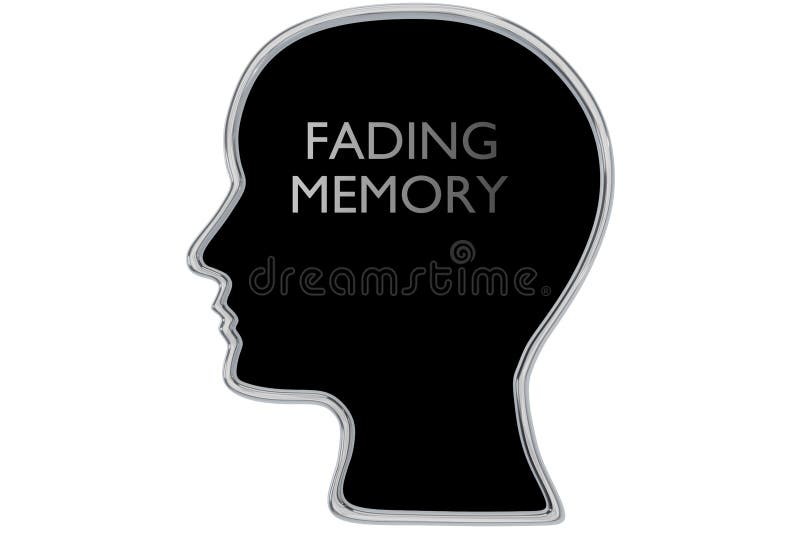 FADING MEMORY concept stock illustration. Illustration of randomly ...