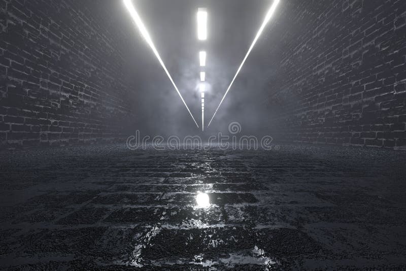 3D Illustration of a Dirty Dark Path Stock Illustration - Illustration ...
