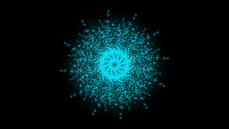 3d Illustration, the Dispersion from the Center of the Blue Circular ...