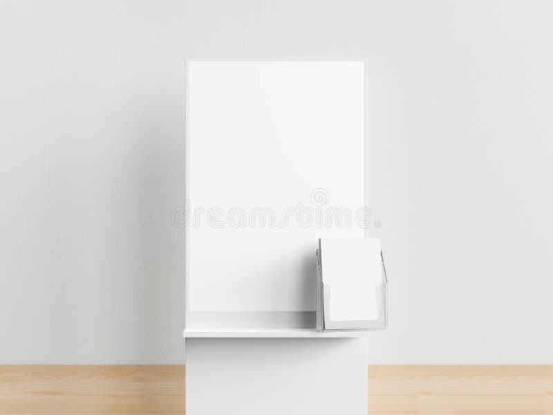 3D Illustration. Display Take One Mockup Isolated. Stock Illustration ...