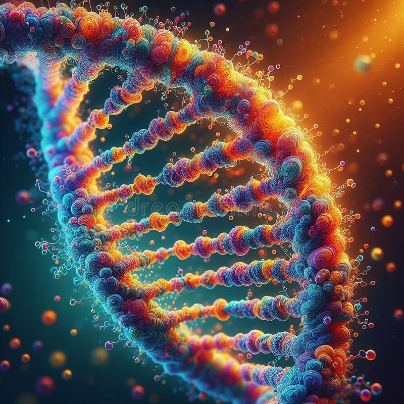 3D Illustration of DNA Cell Stock Illustration - Illustration of life ...