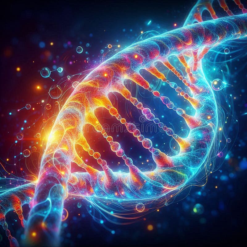 3D Illustration of DNA Cell Stock Vector - Illustration of education ...