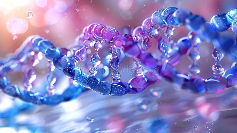 DNA Helix with Blue Nucleotides, Dark Background, Cool Scientific ...