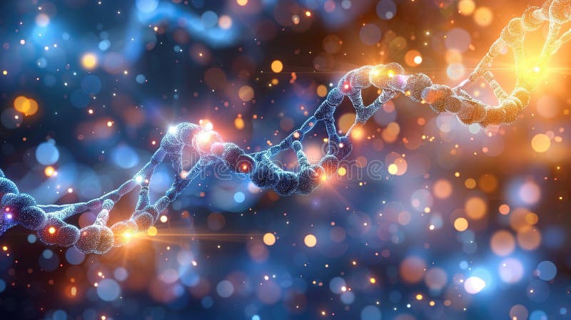 3D Illustration of DNA Helix. Double Helix Structure Stock Illustration ...