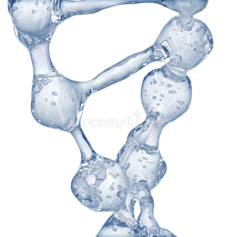 3d Illustration of DNA Molecule Model from Water. Stock Illustration ...