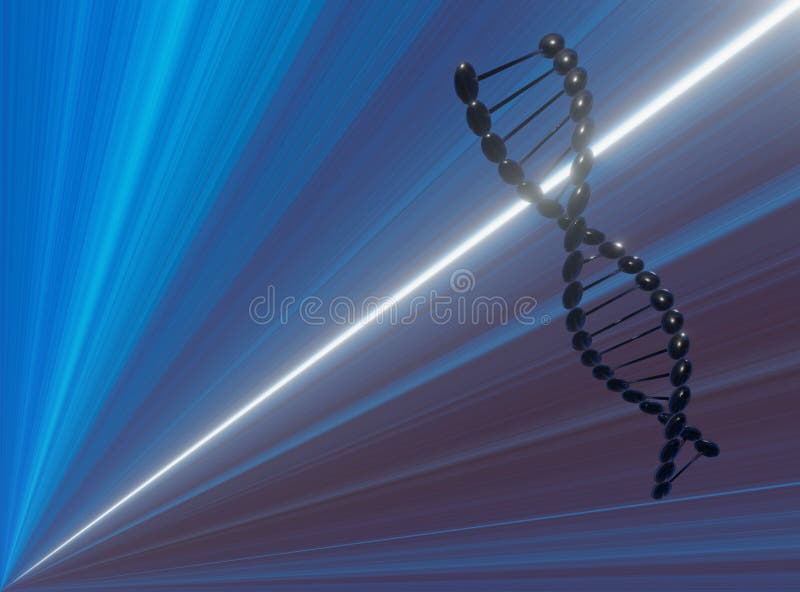 3D Illustration DNA Molecules on the Beautiful Backdrop Stock ...