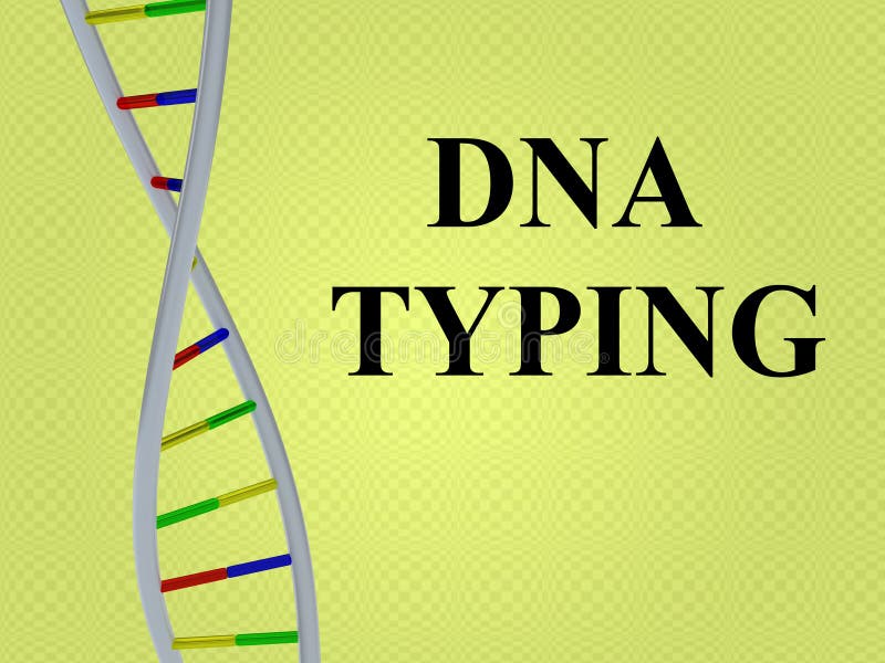 DNA TYPING concept stock illustration. Illustration of helix - 108860110