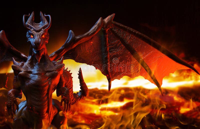 Realistic Fire Dragon Stock Illustrations – 383 Realistic Fire Dragon ...