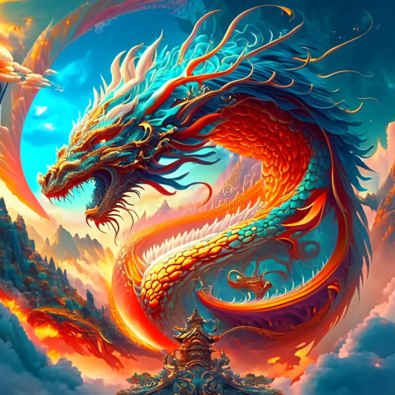 3D Illustration of a Dragon in the Shape of a Dragon Generative AI ...