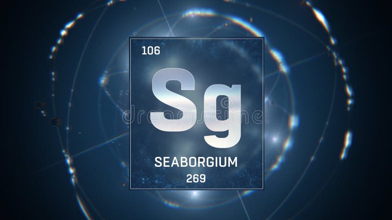 Dubnium As Element 105 of the Periodic Table 3D Illustration on Green ...