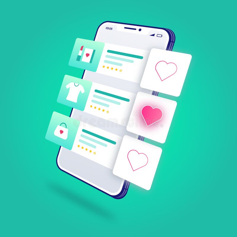 3d Illustration E-Commerce Online Shopping Product Review Mobile Application Premium Vector ...