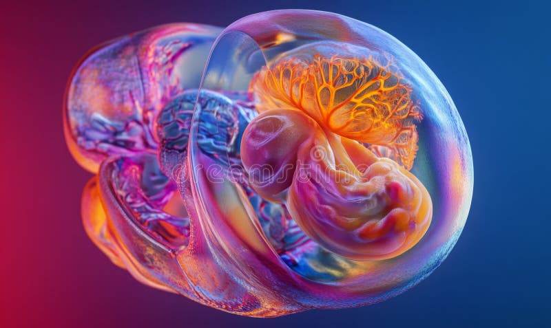 3D Illustration of the Early Development of an Embryo Stock ...
