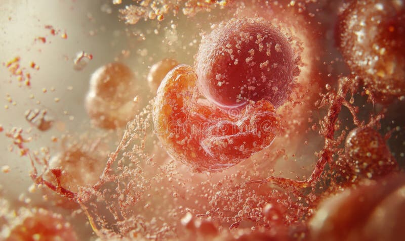 3D Illustration of the Early Development of an Embryo Stock ...