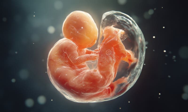 3D Illustration of the Early Development of an Embryo Stock ...