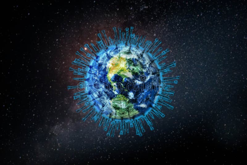 3D Illustration of Earth As Corona Virus Stock Illustration ...