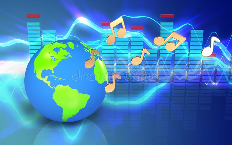 Earth Music Notes World Stock Illustrations – 163 Earth Music Notes ...